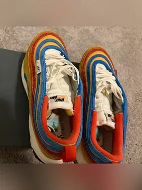 Nike | Shoes | Nike Air Max 97 Bvrtnor Blue Yellow Orange Sneakers ...